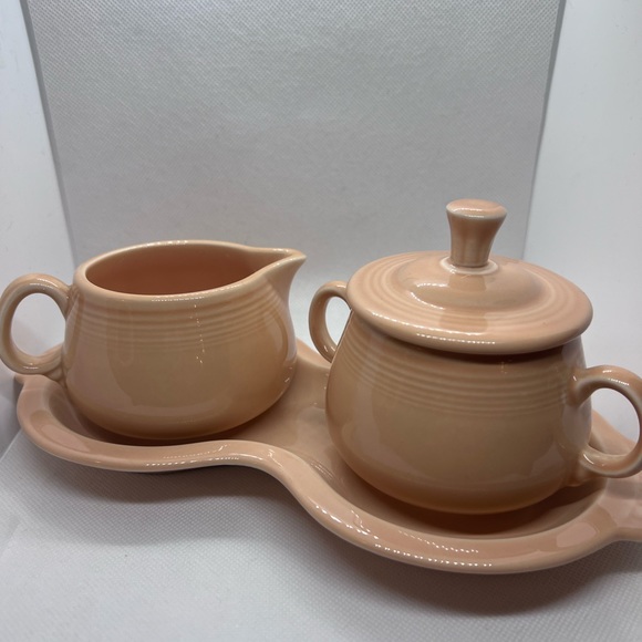 Fiestaware | Dining | Fiestaware Post 86 Apricot Cream Sugar With Lid ...